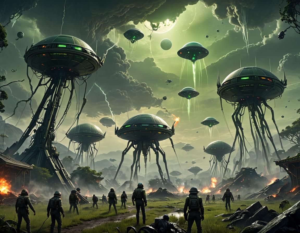 The day the aliens came - AI Generated Artwork - NightCafe Creator