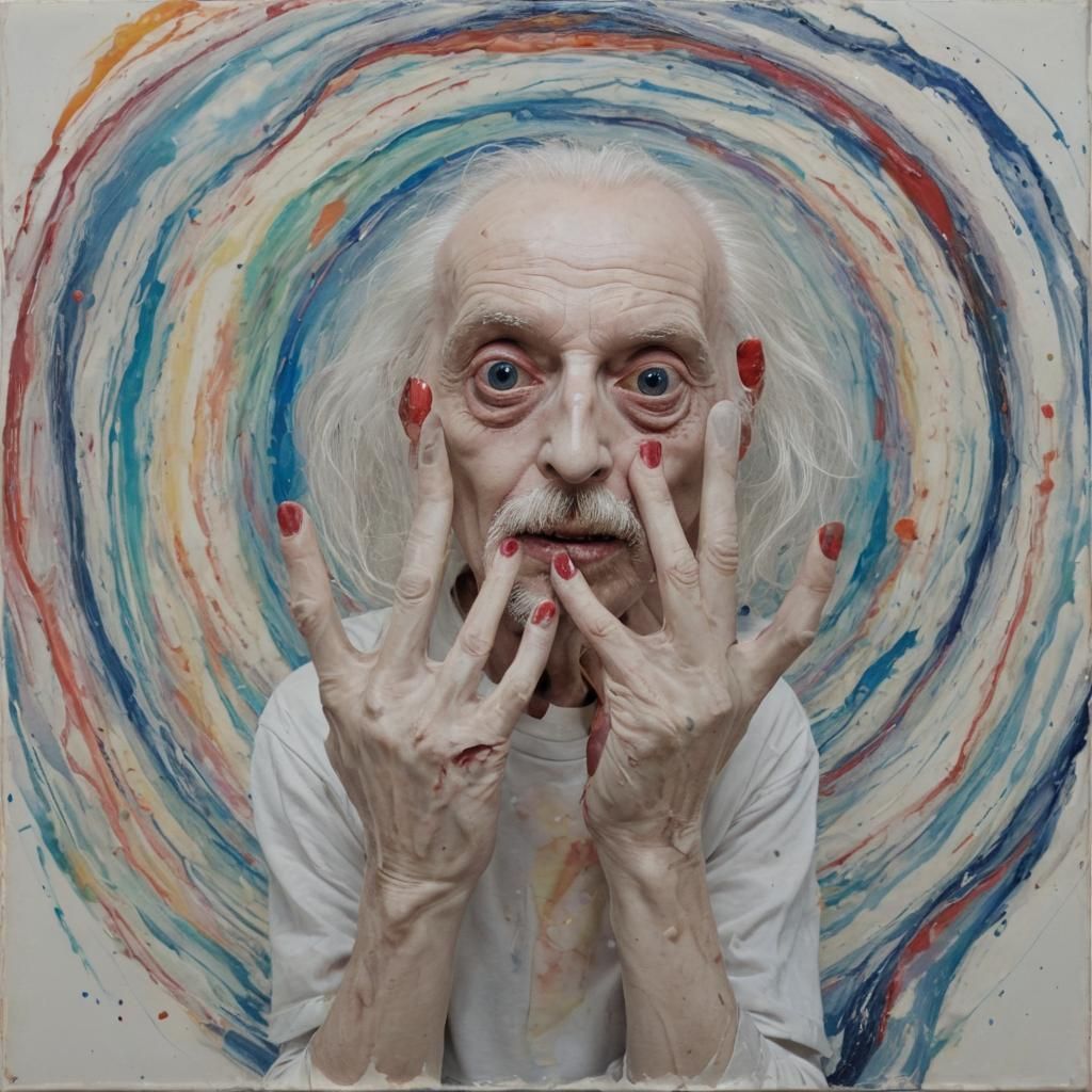 portrait: BRIGHT blackhole (KIDS Father:3) DOING Fingerpaint ...