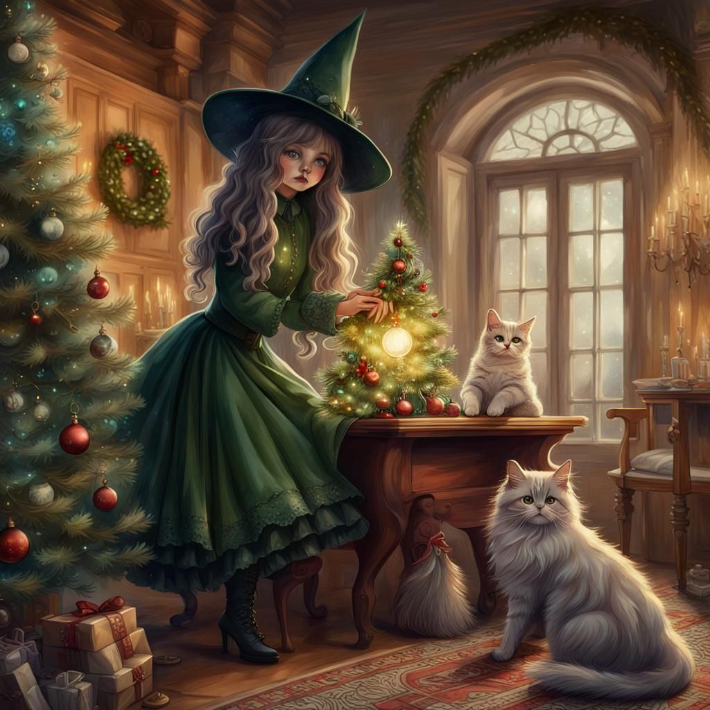 Christmas Witch - AI Generated Artwork - NightCafe Creator