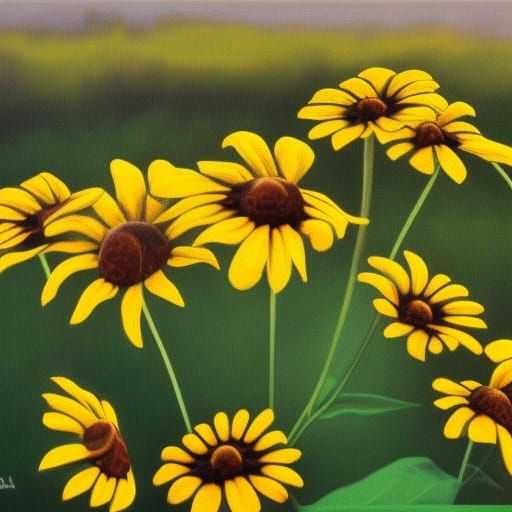 Black eyed Susans, Maryland state flower - AI Generated Artwork ...