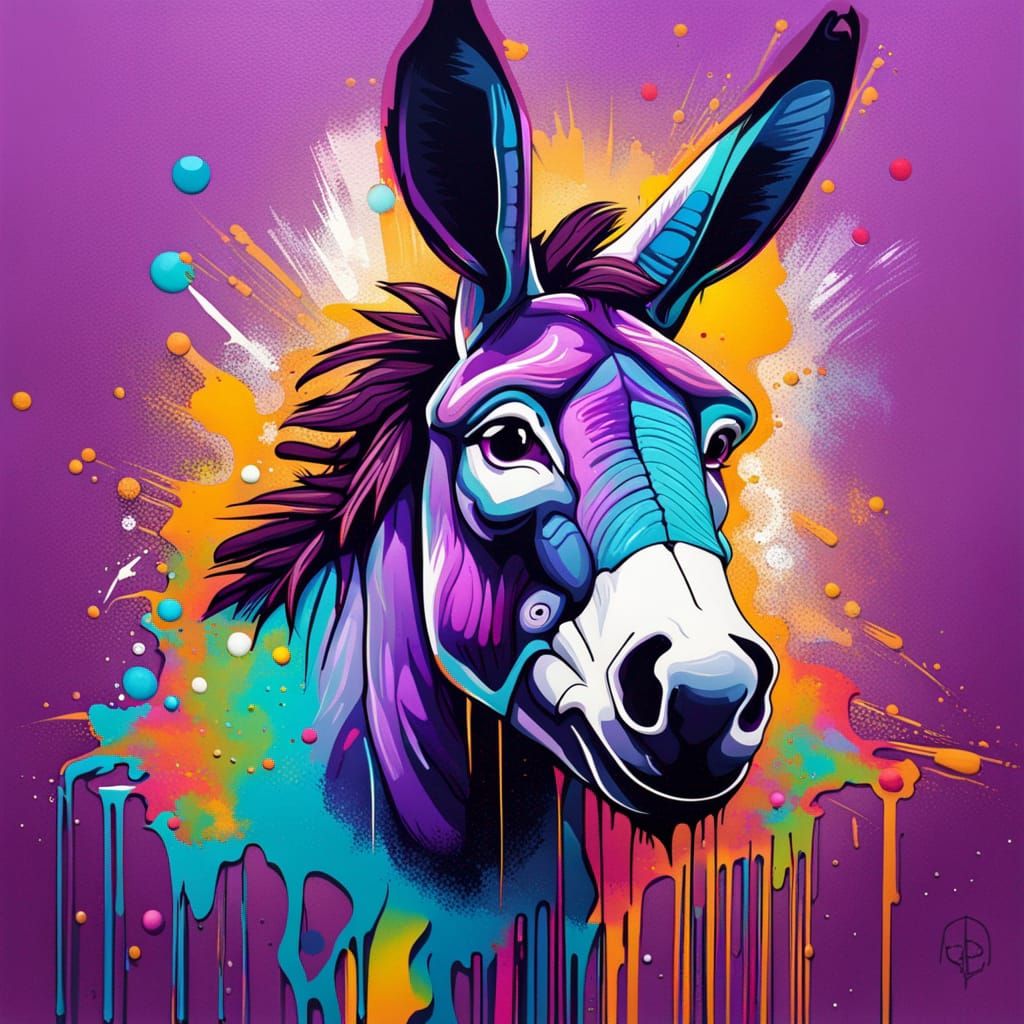 Purple donkey - AI Generated Artwork - NightCafe Creator