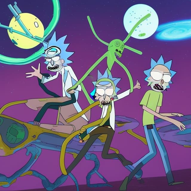 Trippy Rick - AI Generated Artwork - NightCafe Creator