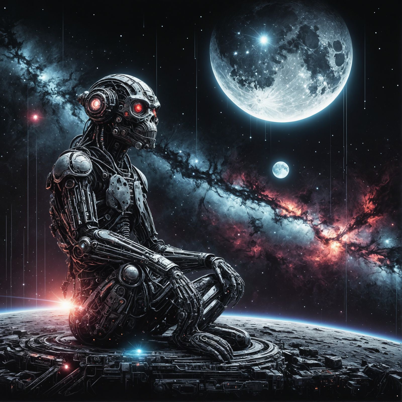 Zen Cyber Chimp - AI Generated Artwork - NightCafe Creator