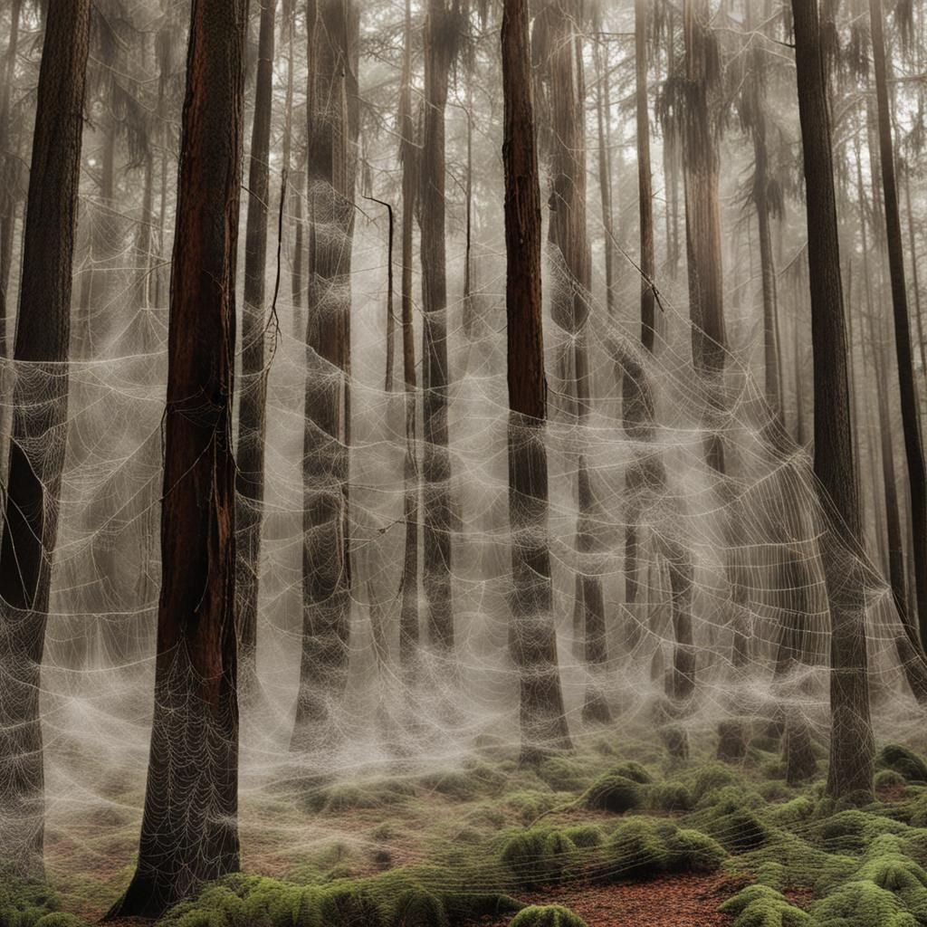 Webbed Forest - AI Generated Artwork - NightCafe Creator