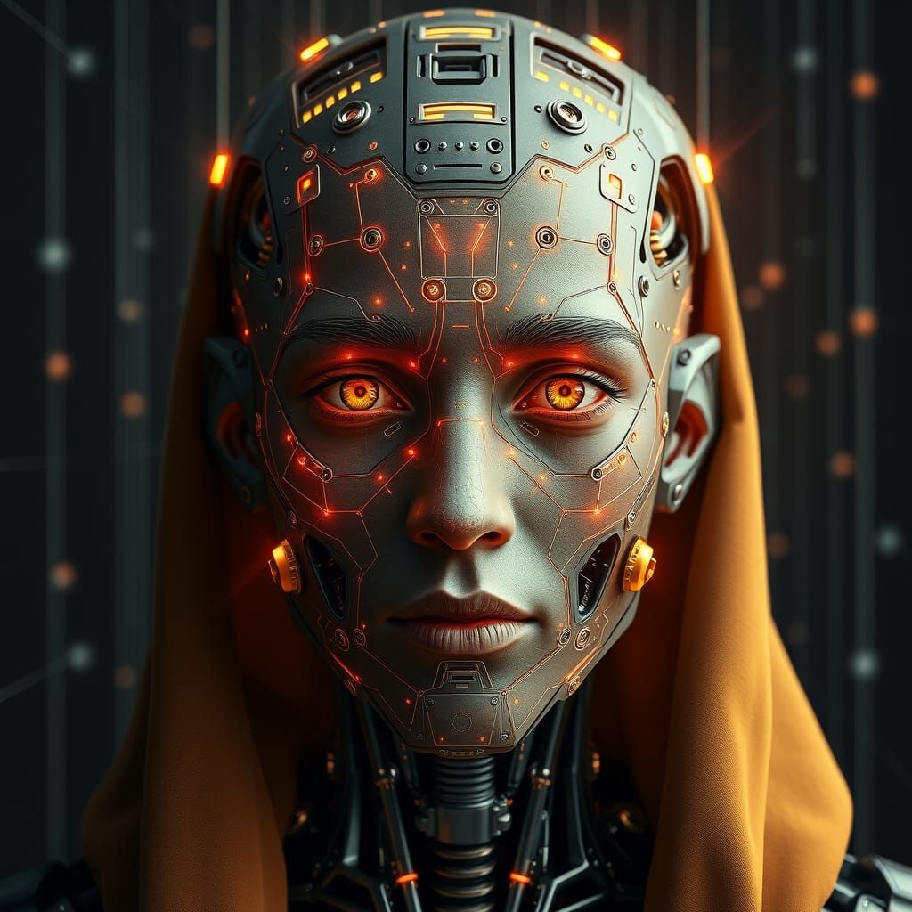 AI Self Portrait of the Singularity - AI Art