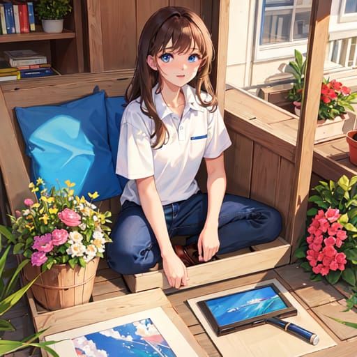 Peacefully Creating - AI Generated Artwork - NightCafe Creator