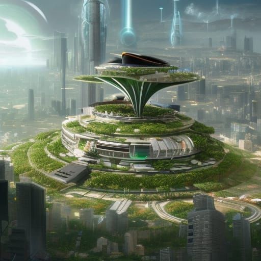 Solarpunk Cityscapes #7 - AI Generated Artwork - NightCafe Creator