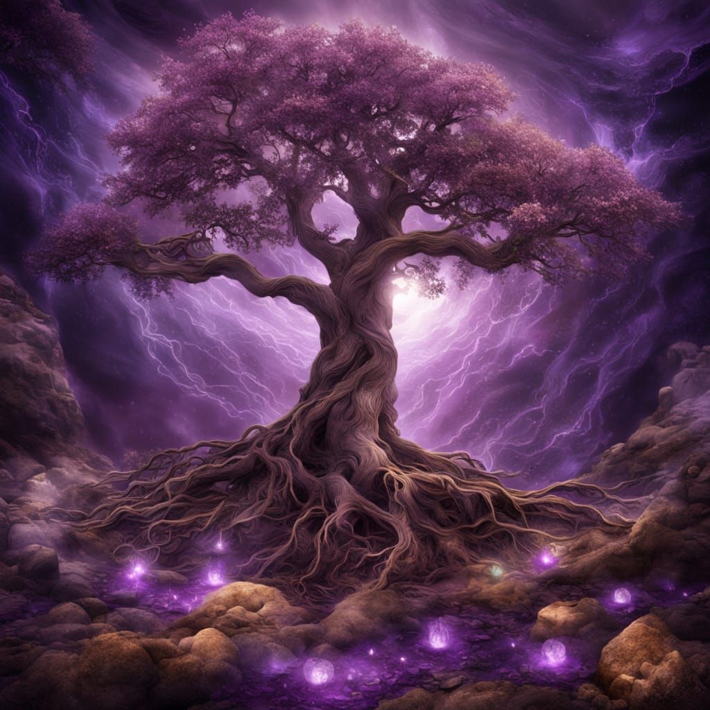 Surreal Grounding of Earthy Roots with Mystical Cr... - AI Art