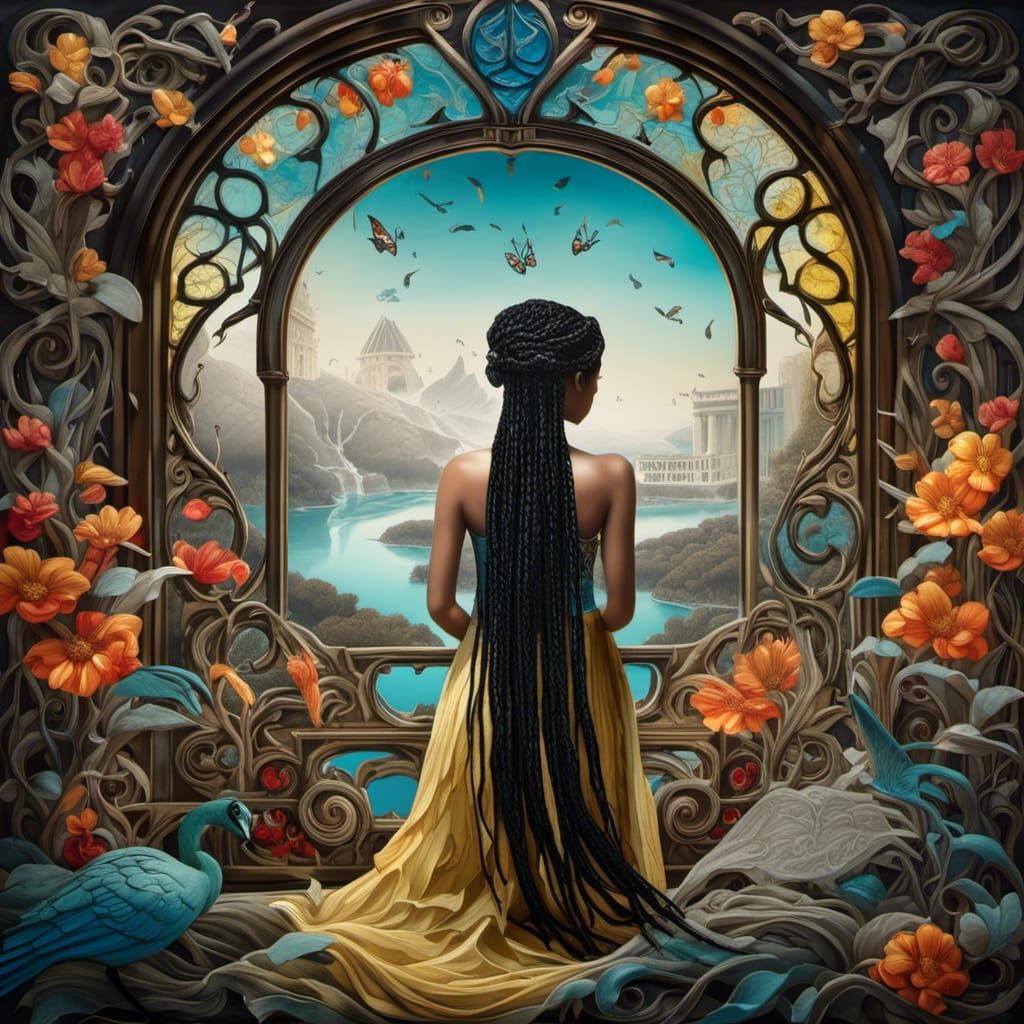 The immortal Calypso, nymph with lovely braids - AI Generated Artwork ...