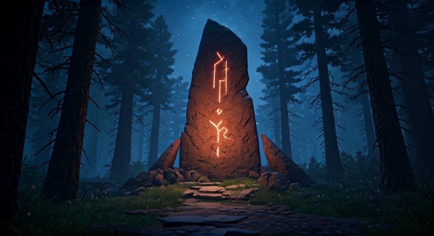 Mysterious Monolith - Ancient Clay Monolith in Enchanted For...