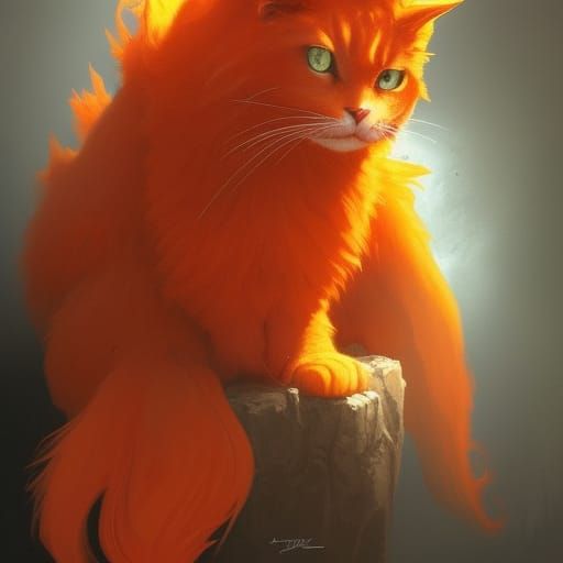 Lava cat - AI Generated Artwork - NightCafe Creator
