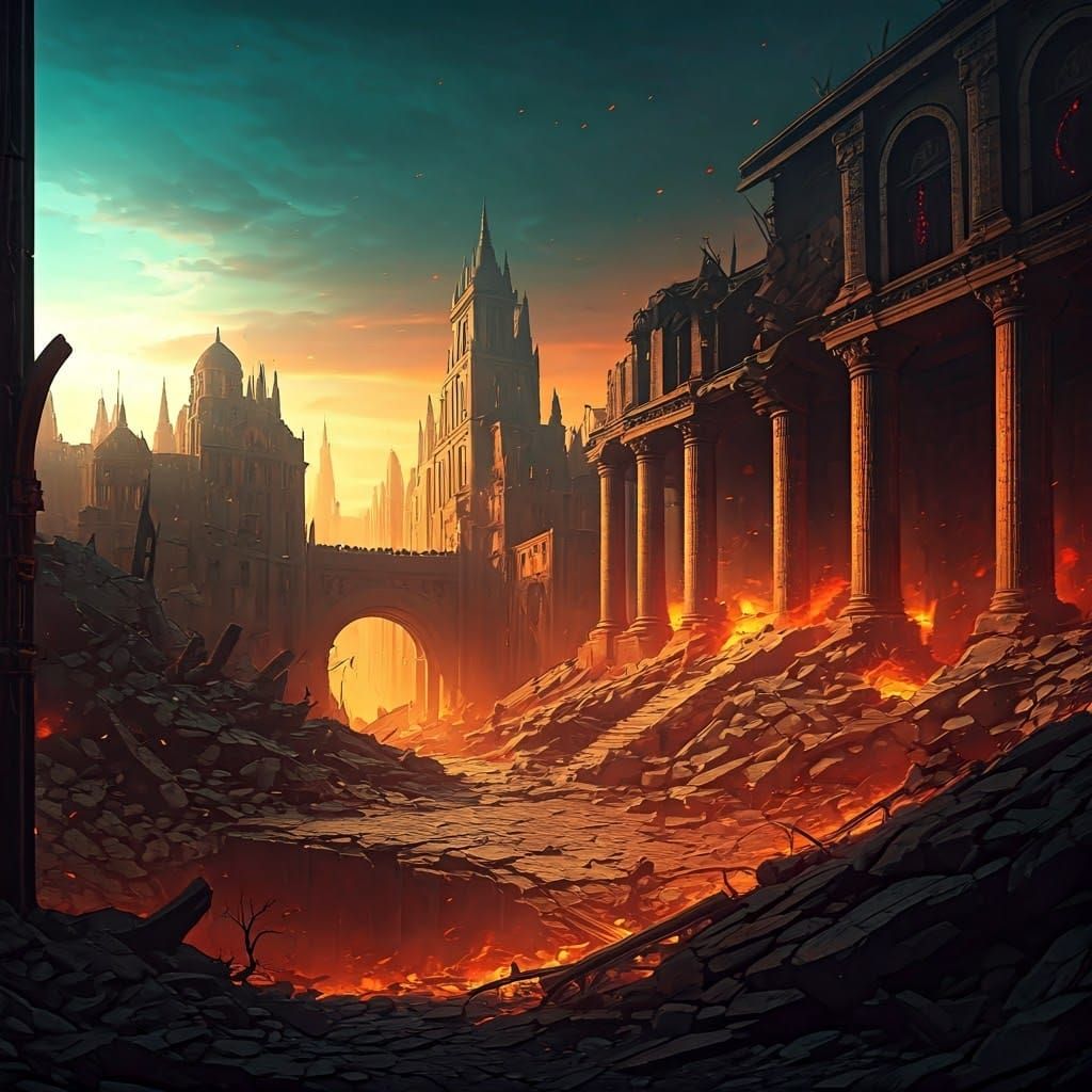 Firestorm destroys ancient city - Ancient City Consumed by F...