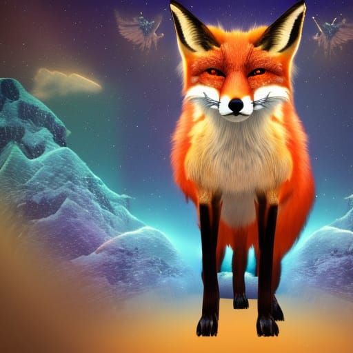 Mystical Mythical Fox - AI Generated Artwork - NightCafe Creator
