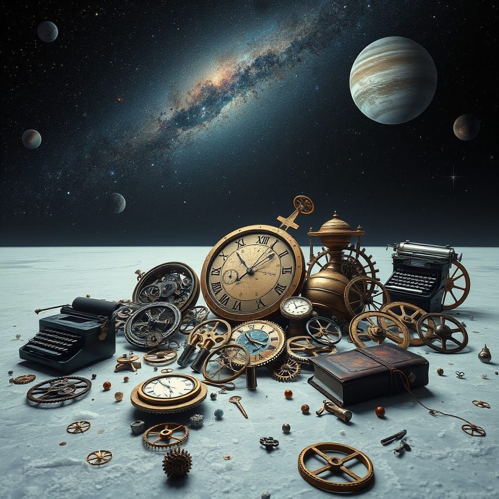 Same - Surrealist Time Machines in a Cosmic Salt Plain Lands...