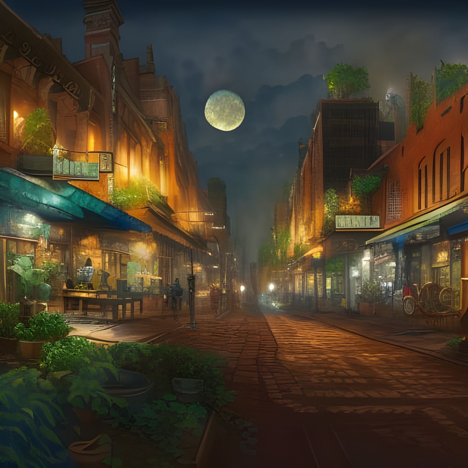 Solarpunk Australian Street 1 - AI Generated Artwork - NightCafe Creator