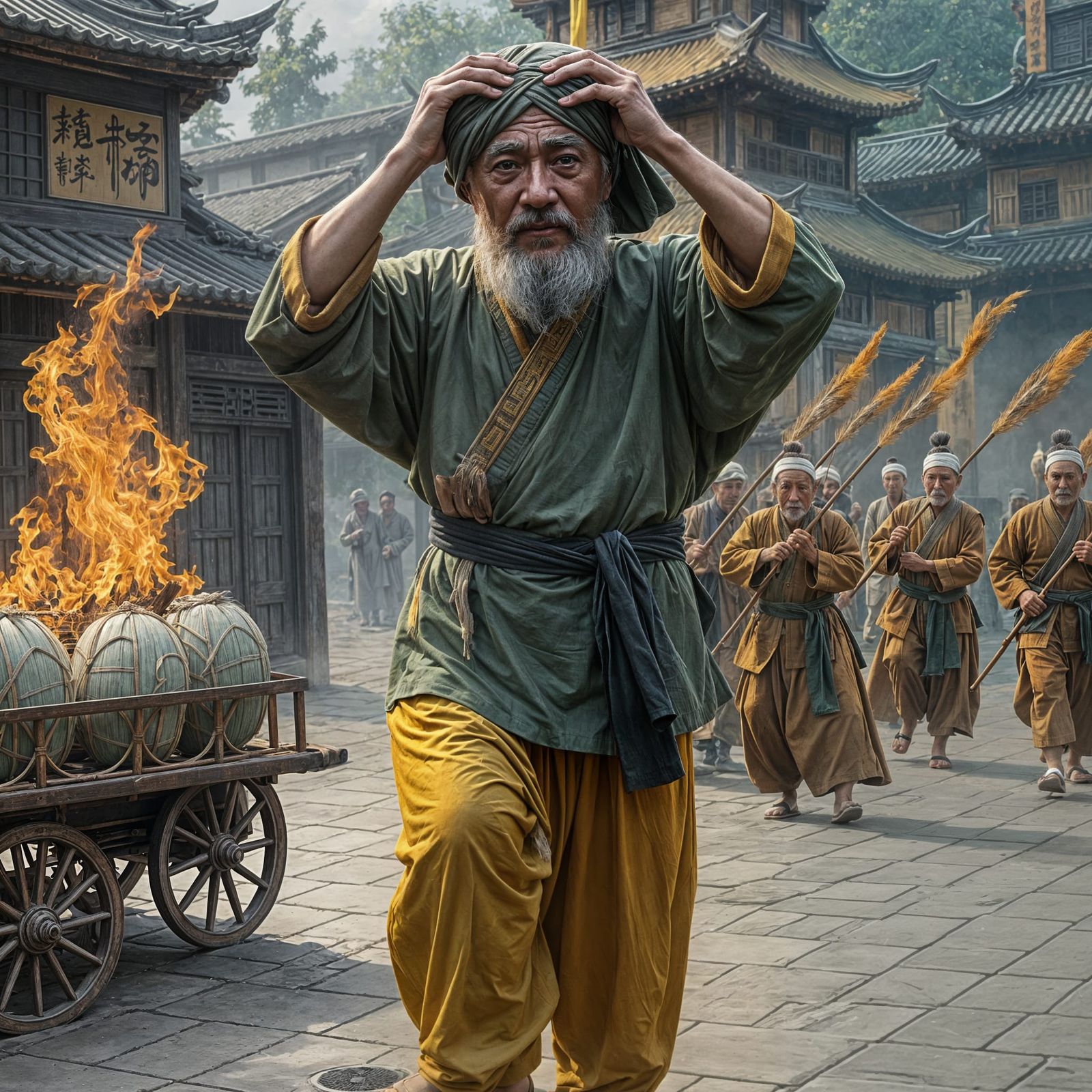 Cai with Fancy Cabbages - Burning Cabbages Cause Horror in M...