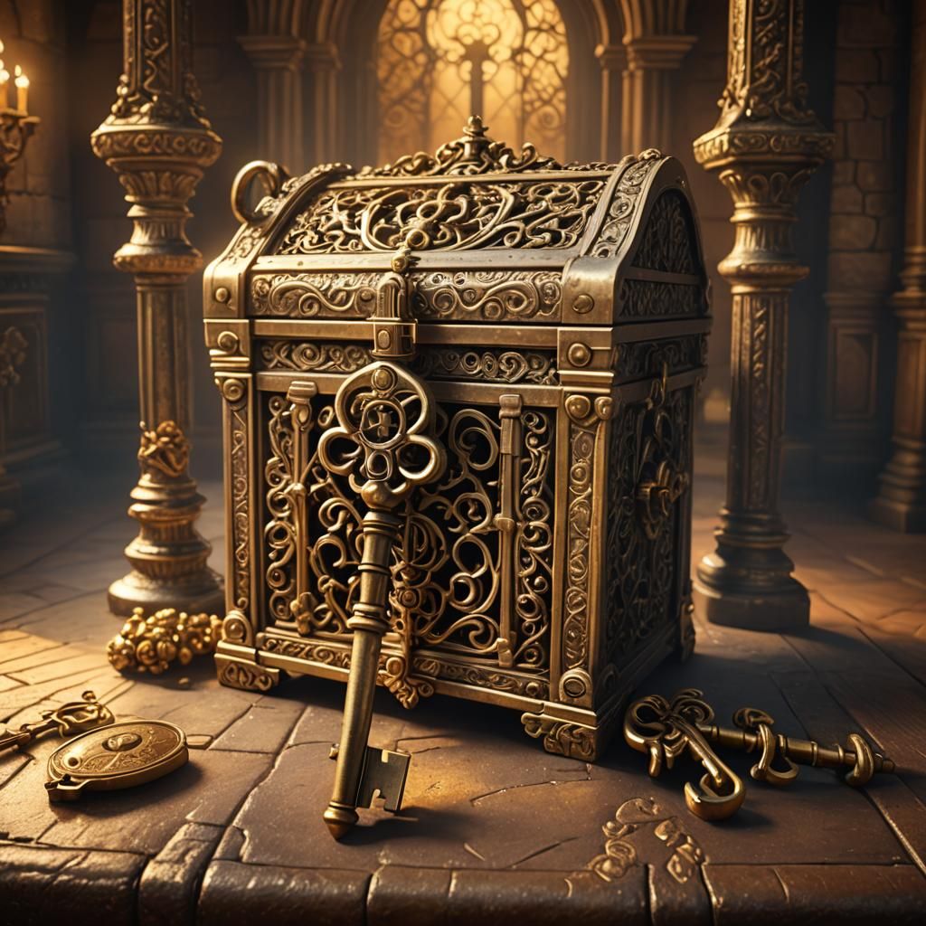 A vintage key, for an antique chest. - AI Generated Artwork - NightCafe ...