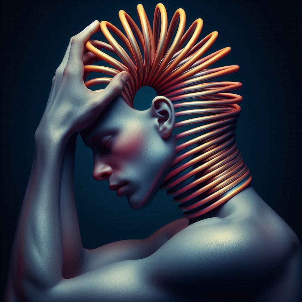 Surreal slinky head - AI Generated Artwork - NightCafe Creator