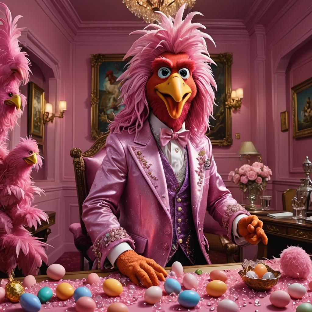 The chicken man enjoying his eggs - AI Generated Artwork - NightCafe ...