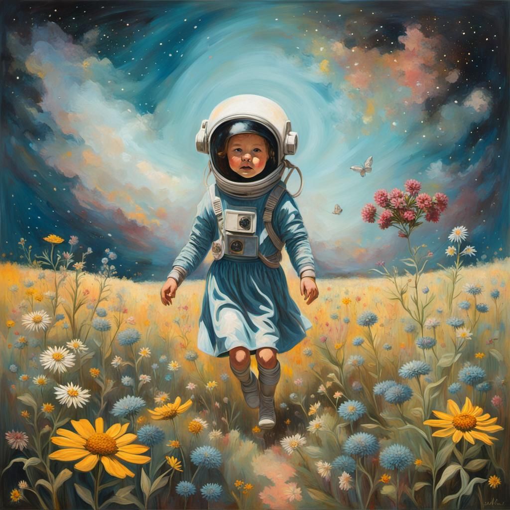 Astro Girl - AI Generated Artwork - NightCafe Creator