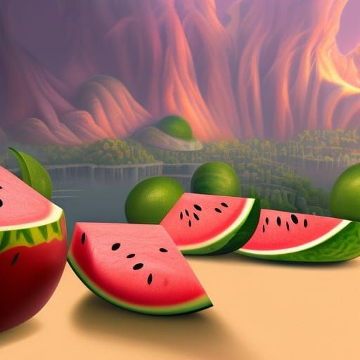 watermelon - AI Generated Artwork - NightCafe Creator