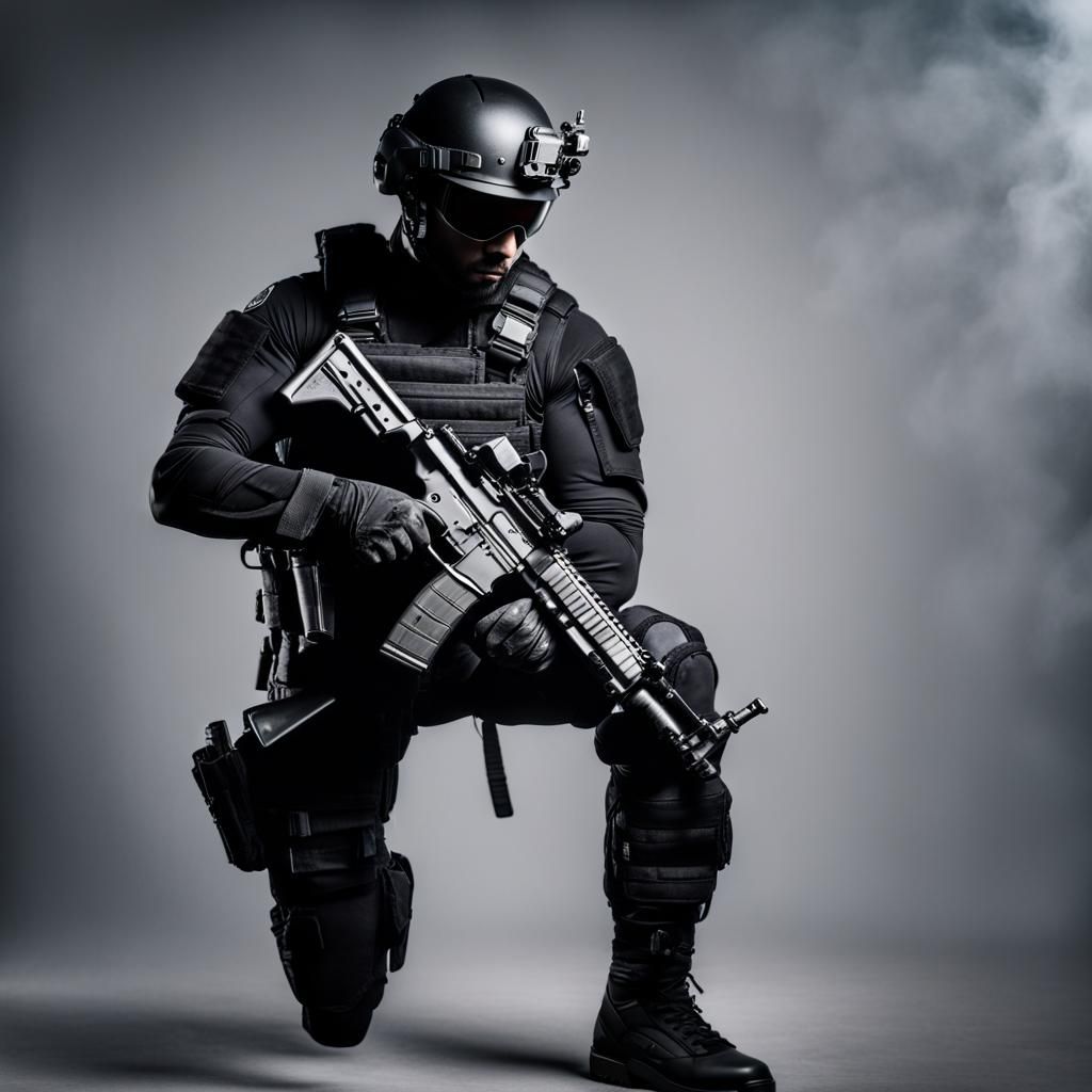 SWAT Team Member - AI Generated Artwork - NightCafe Creator