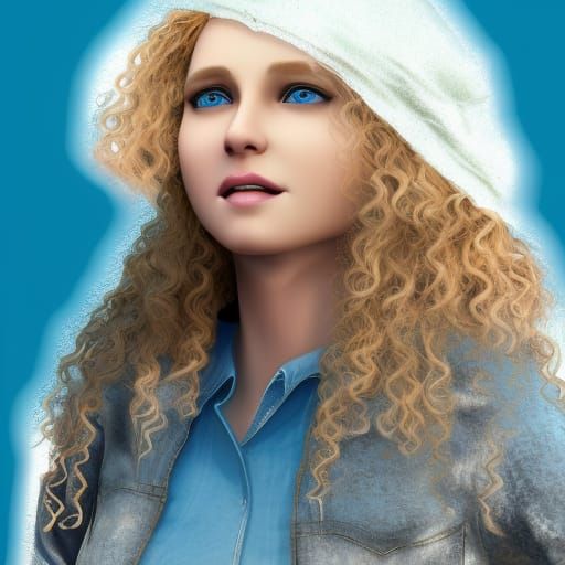 Blonde Woman With Blue Eyes Ai Generated Artwork Nightcafe Creator