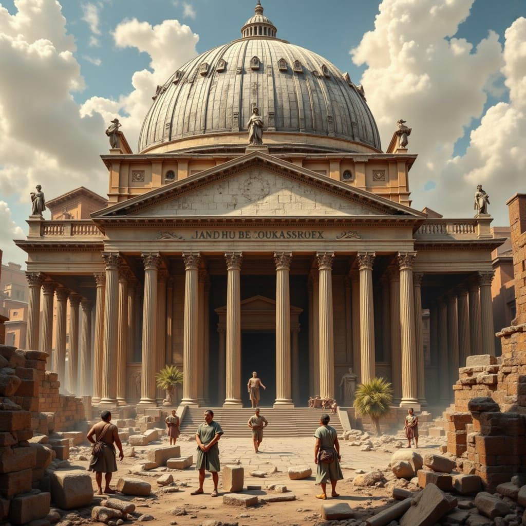 Surrealism of roman artitecture - Ancient Roman Pantheon in...