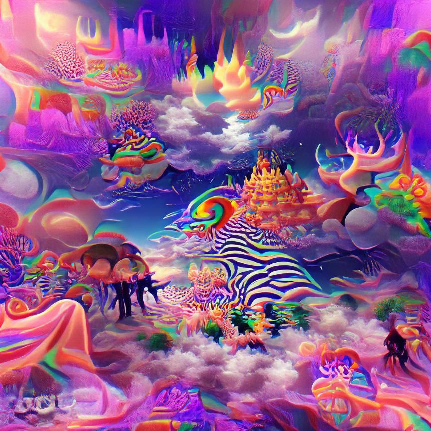 Psychedelic Dreamscape - AI Generated Artwork - NightCafe Creator