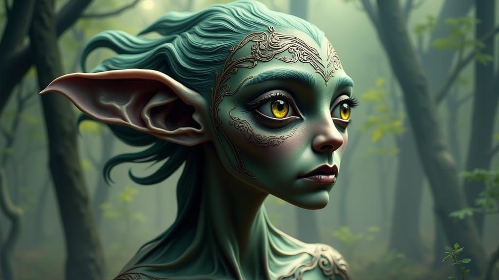 elf alien - Ethereal Elf Alien in Enchanted...