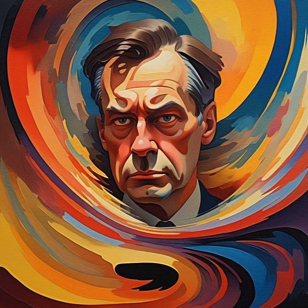 Distorted Garfield in a Swirling Dreamlike Landsca... - AI Art