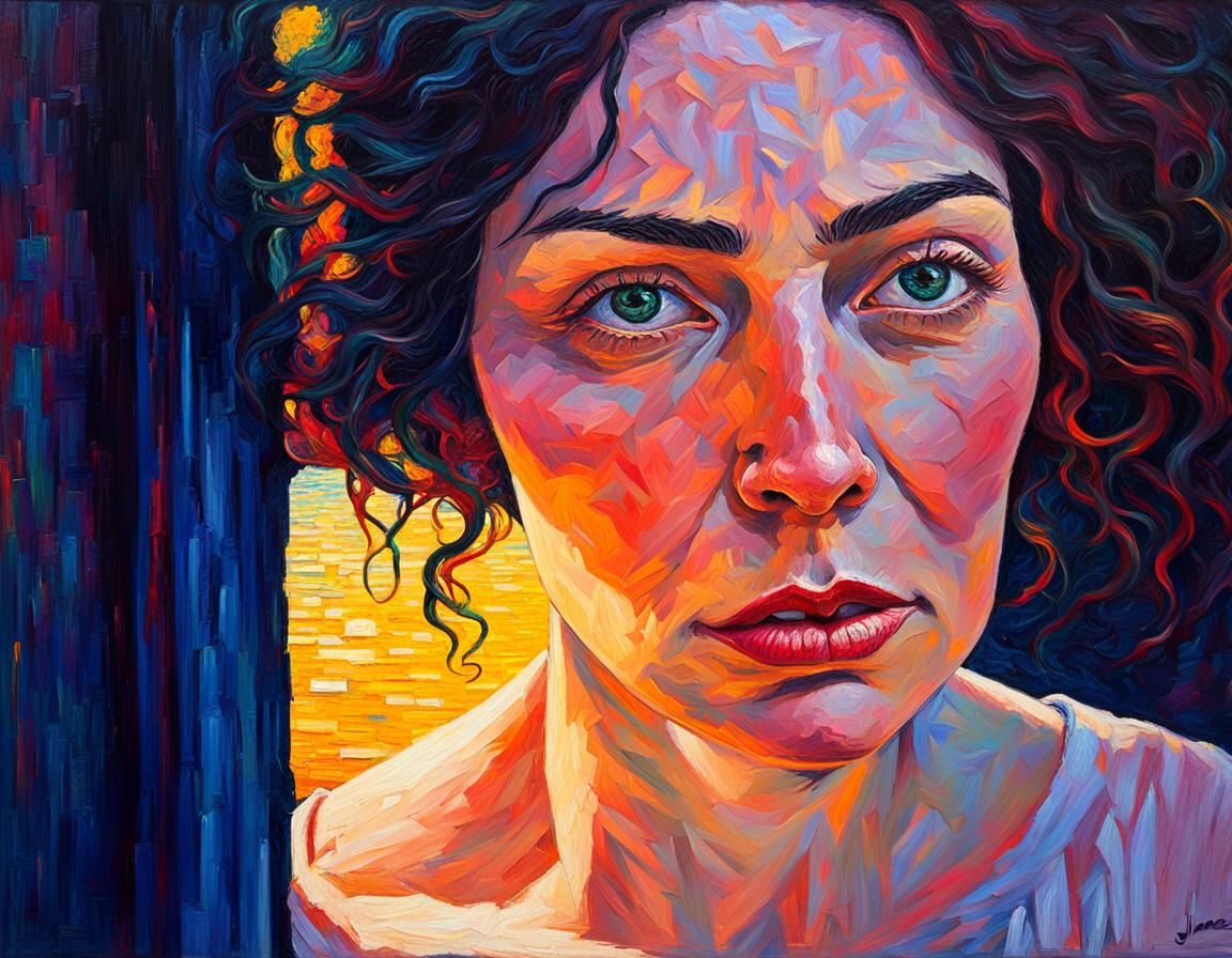 She Is Traumatized anxious Exasperation fear in the sunshine fright ...