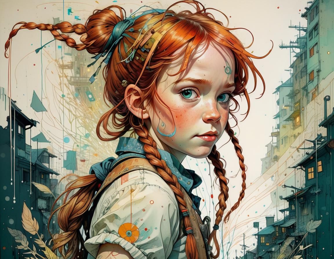 Pippi Longstocking - AI Generated Artwork - NightCafe Creator