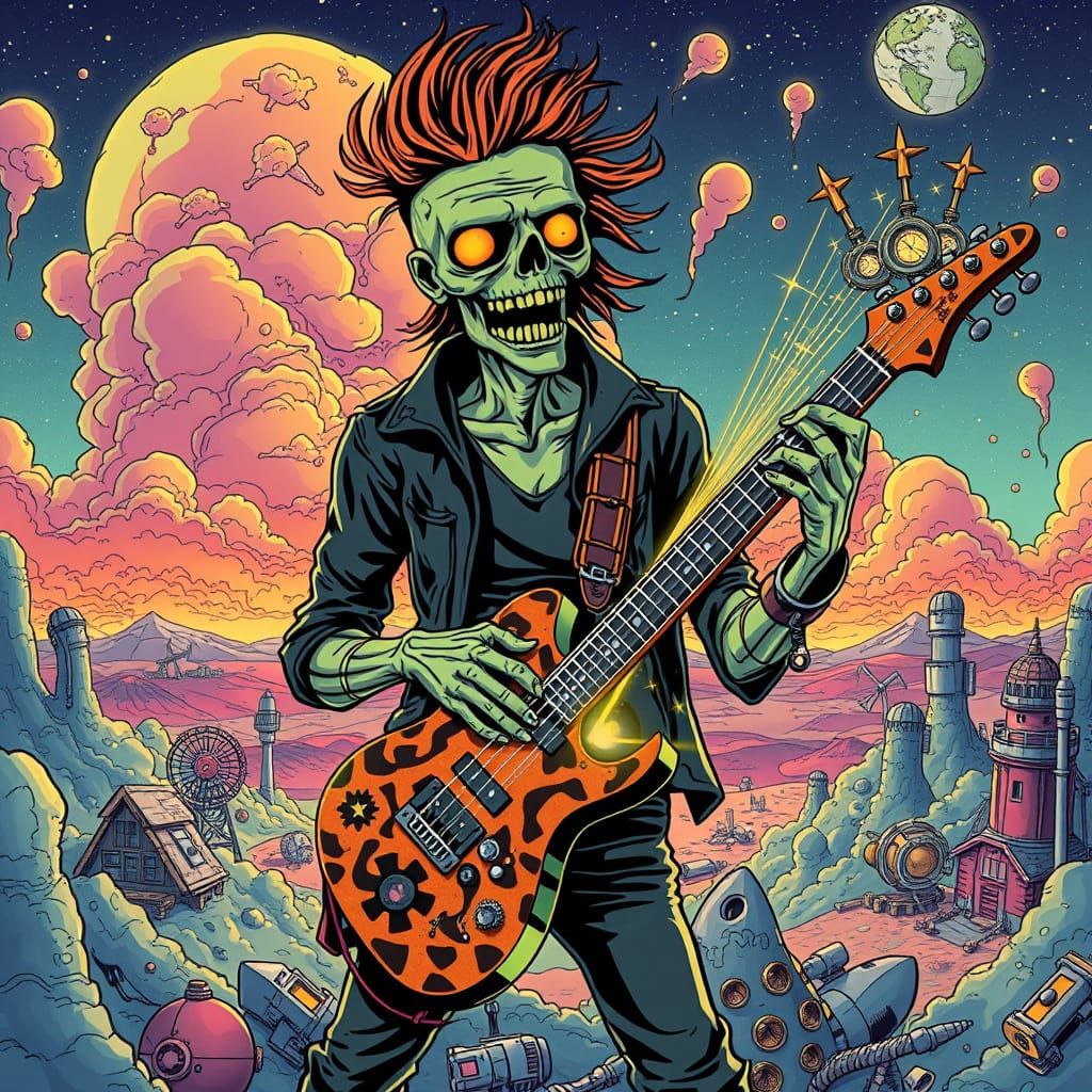 Zombie Mark Hoppus from Blink 182 - Zombie Rockstar in Solar...