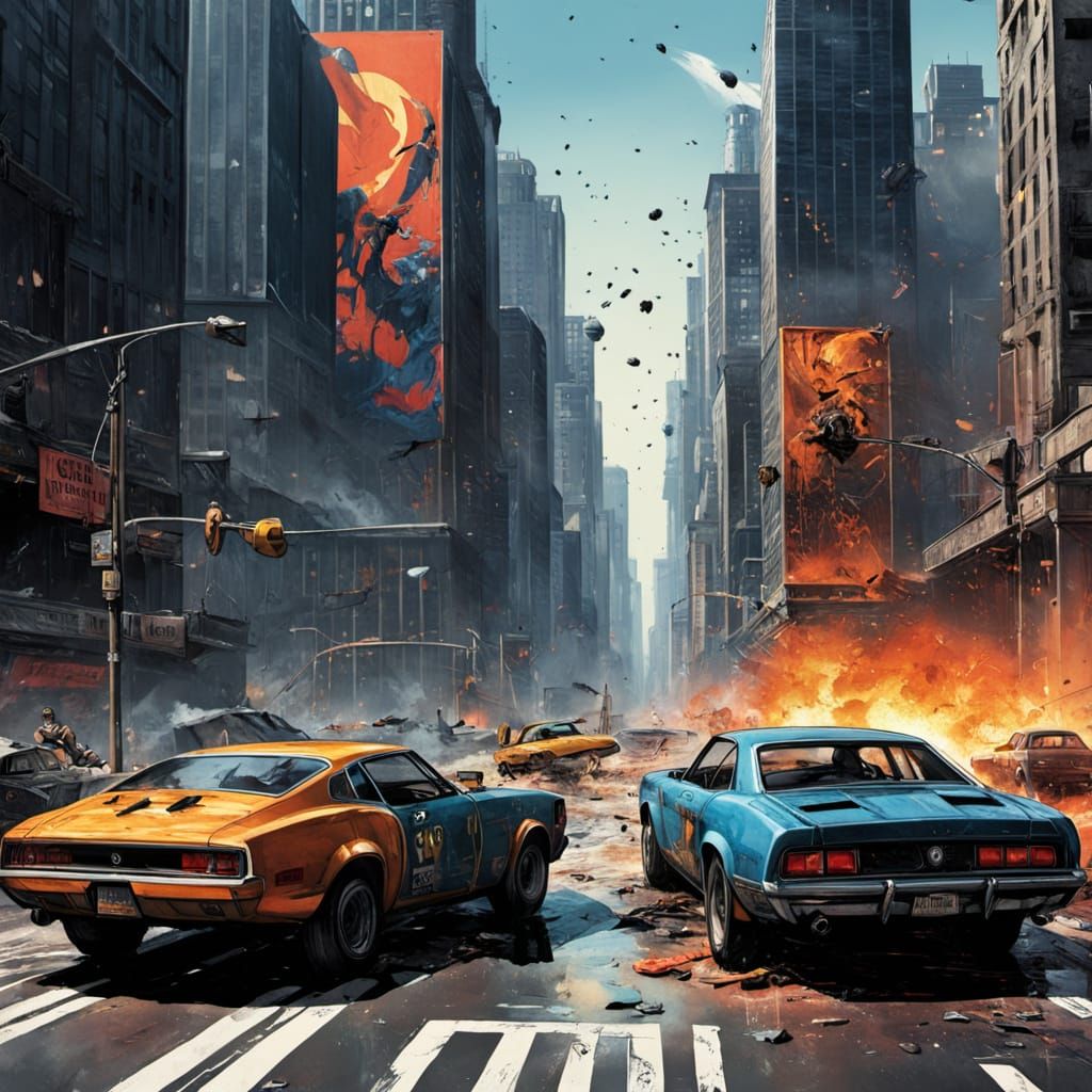 Aftermath of a superhero battle - Epic 90s-Style Superhero ...