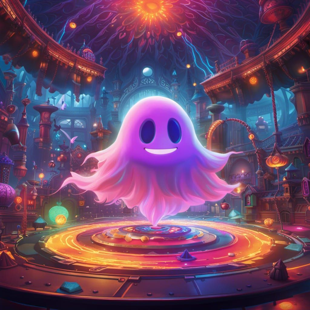 Disco ghosting - Surreal Disco Ghost in a Whimsical Kawaii W...