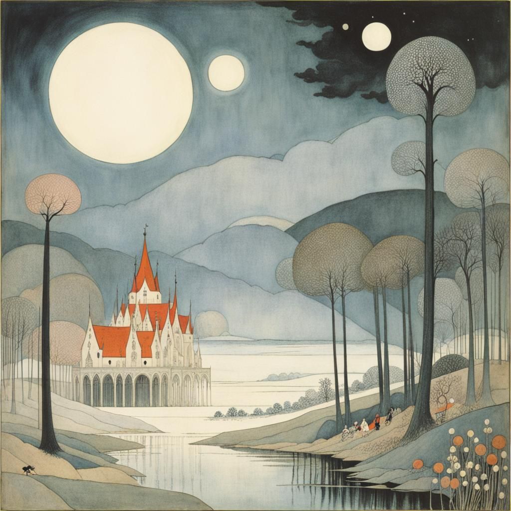 by Kay Nielsen, Arthur Rackham and Paul Klee - AI Generated Artwork ...