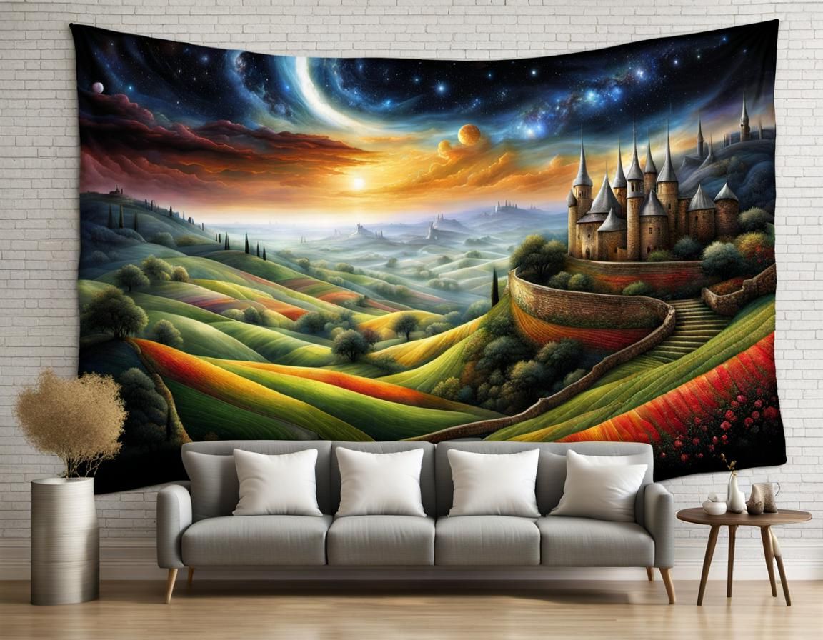 Vibrant Wall Tapestry - AI Generated Artwork - NightCafe Creator