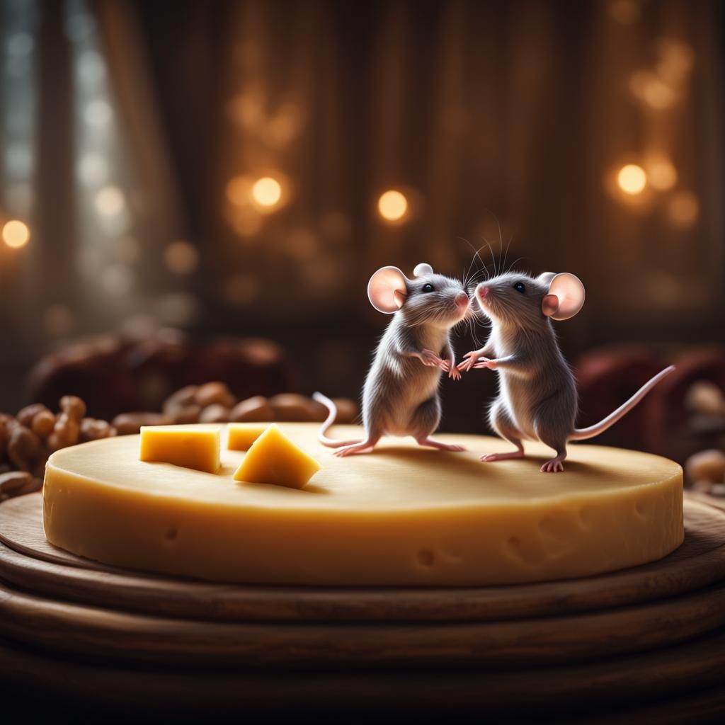 Mice'n'Cheese - AI Generated Artwork - NightCafe Creator
