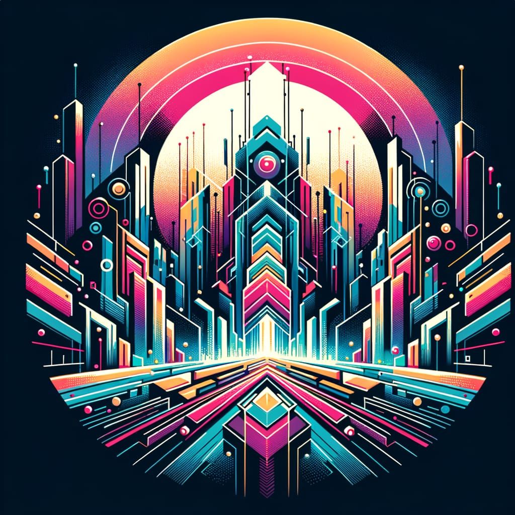 A colourful logo background - Vibrant Cyberpunk Logo Design ...