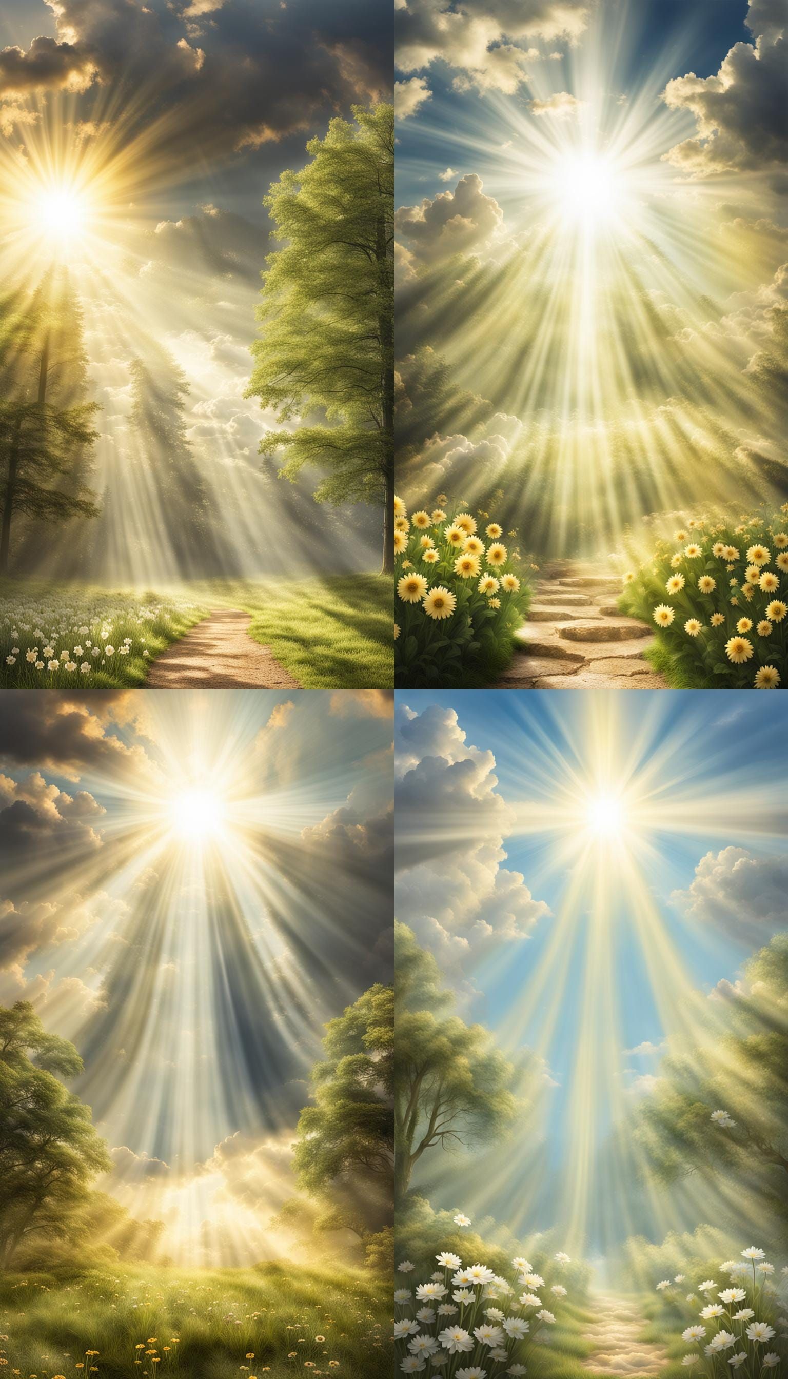 resurrection heavenly sunshine beams divine bright soft focus holy in ...
