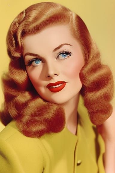 1950s ginger pinup - AI Generated Artwork - NightCafe Creator
