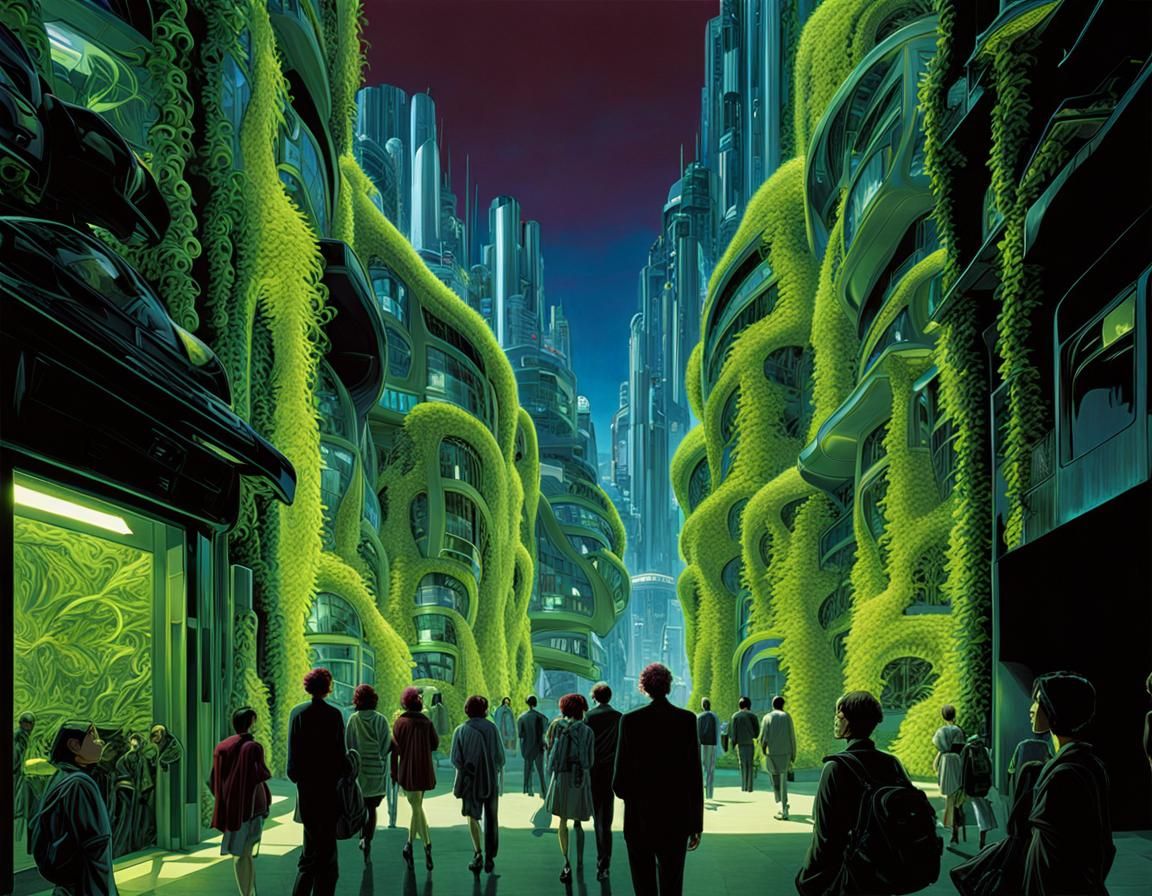 Biopunk City - AI Generated Artwork - NightCafe Creator