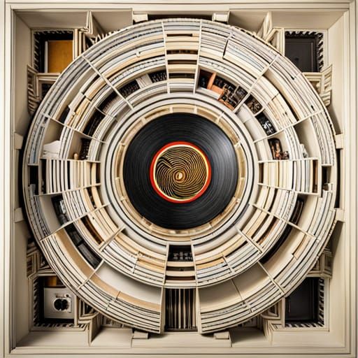[Labyrinth on the top of a record player] [a Labyrinth made of sound ...