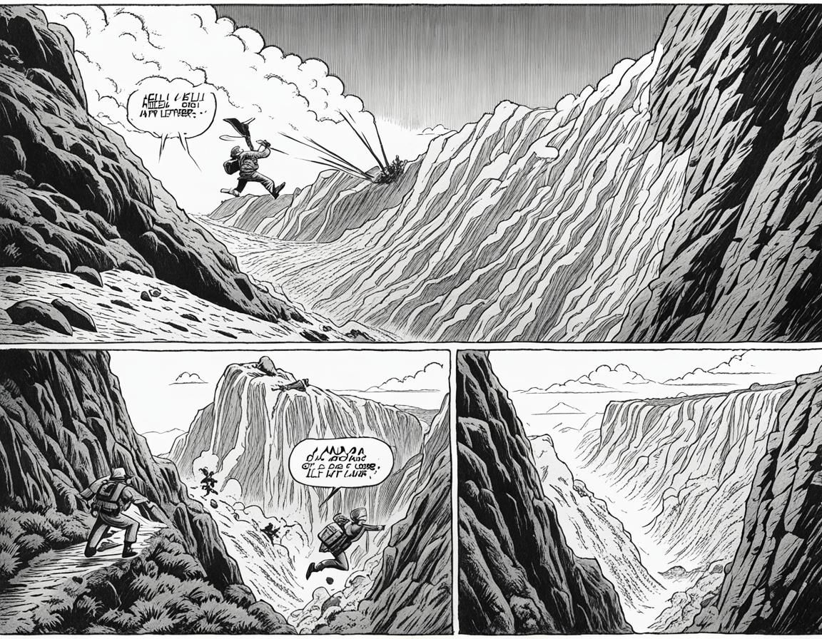 pencil comic strip, written Text "Hell!!", written Text "Aaaaaaarrrrg ...