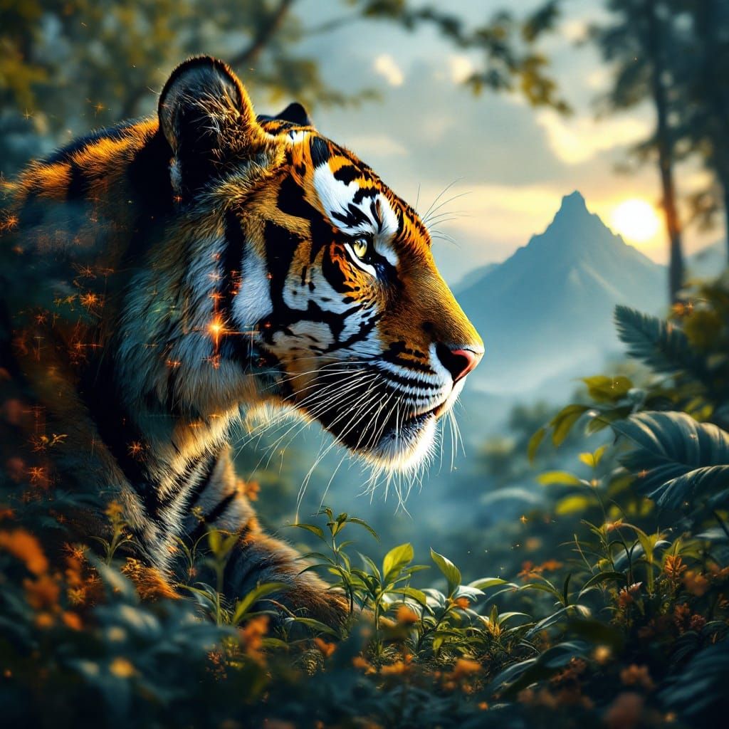 Tiger - Hyper-Realistic Tiger in Fantasy Realism Style