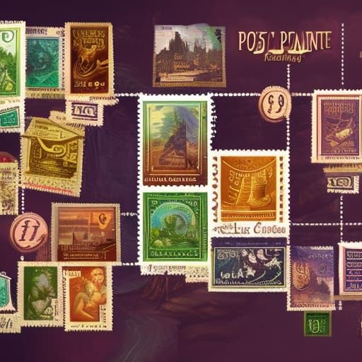 postage stamps - AI Generated Artwork - NightCafe Creator
