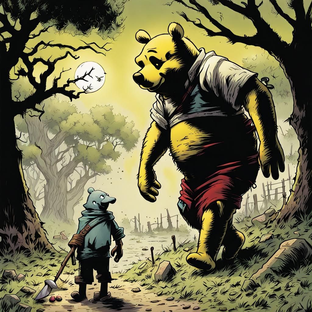 Winnie-the-Pooh, undead nightmare. - AI Generated Artwork - NightCafe ...