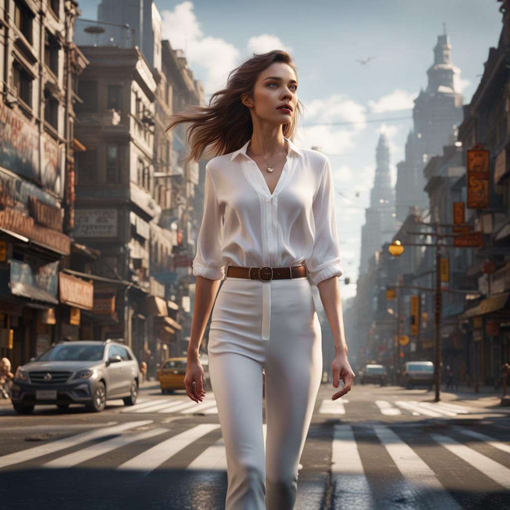 Woman street walker - AI Generated Artwork - NightCafe Creator