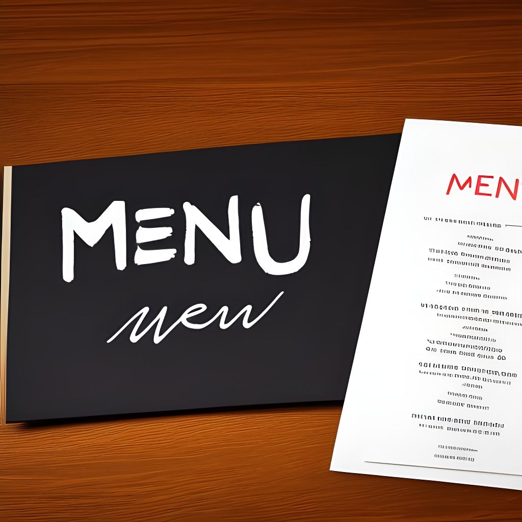 Menu - AI Generated Artwork - NightCafe Creator